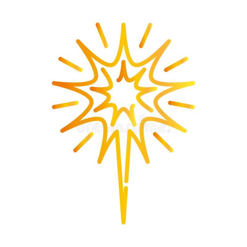 Linear Bright Light Glow Decoration Gradient Style Icon Vector Stock ...