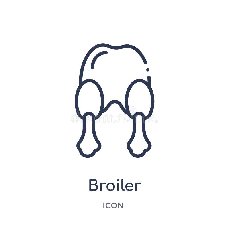 Broiler Linear Icon. Modern Outline Broiler Logo Concept on Whit Stock ...