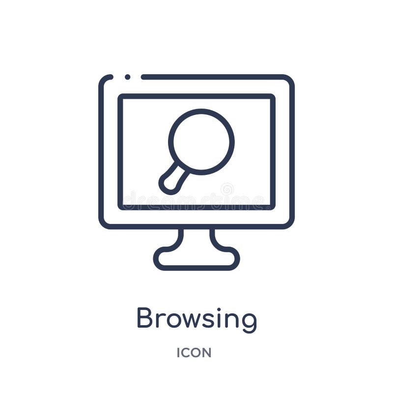 Browsing Icon in Trendy Design Style. Browsing Icon Isolated on White ...