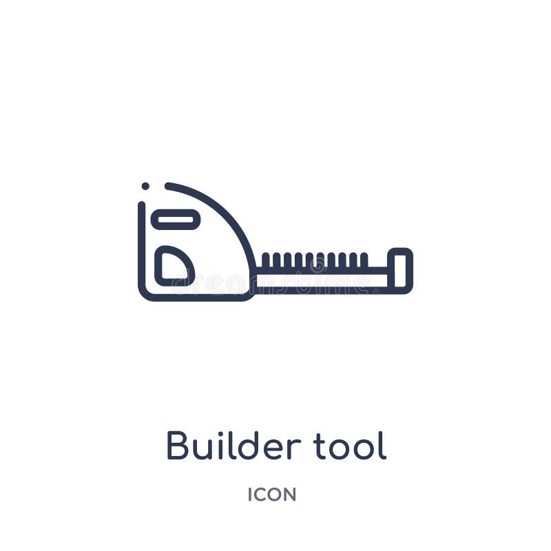 Linear Builder Tool Icon from Buildings Outline Collection. Thin Line ...