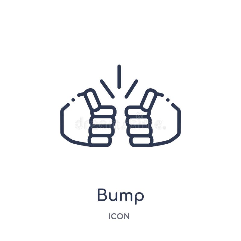 Linear Bump Icon from Hands and Gestures Outline Collection. Thin Line ...