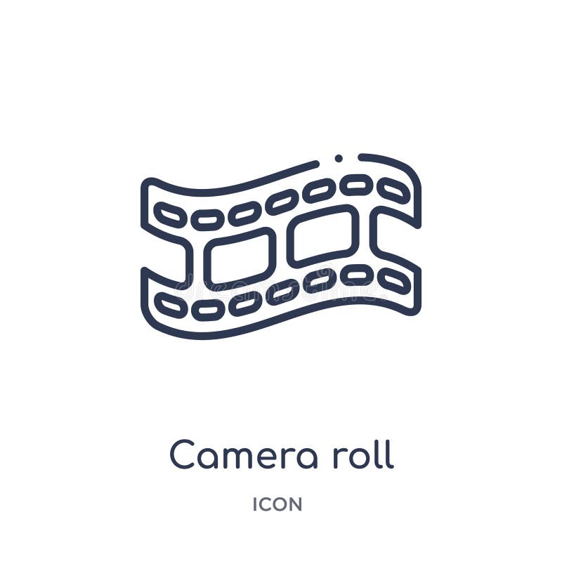 Linear Camera Roll Icon from Cinema Outline Collection. Thin Line ...