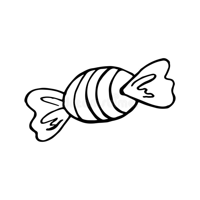 Linear Candy Icon in Hand Draw Style. Vector Illustration for Your ...
