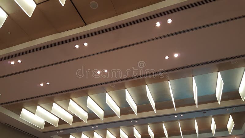 Linear Ceiling Lighting Panel Stock Image - Image of panel ...