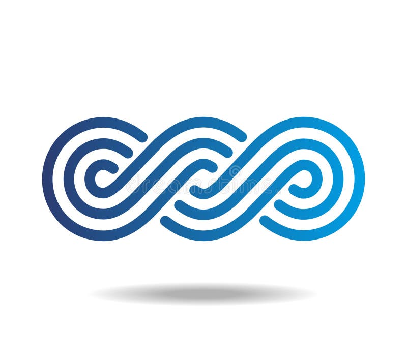 Three Lines Golden Mobius Loop in a Three Lines Circle the Sign of ...