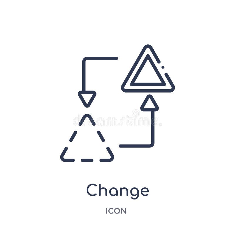 Linear Change Management Icon from Human Resources Outline Collection ...