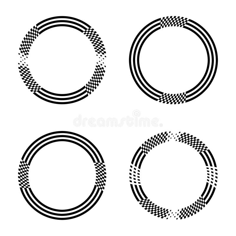 Linear Checkered Pattern Circles Stock Vector - Illustration of speed ...