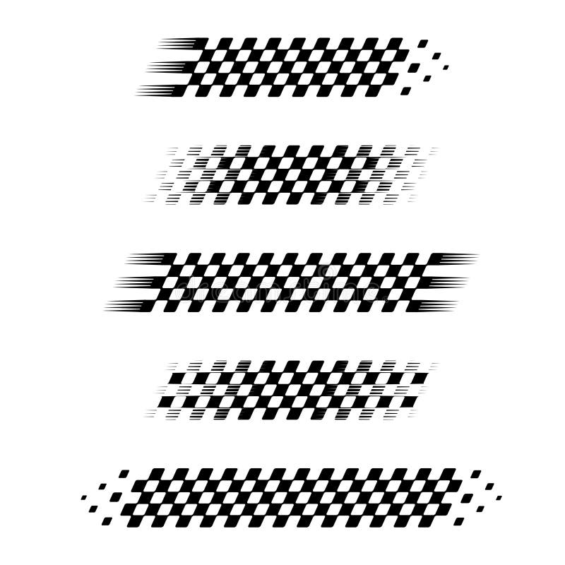 Linear Checkered Patterns Set Stock Vector - Illustration of automotive ...