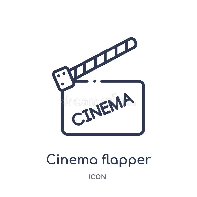 Cinema Flapper Icon in Trendy Design Style. Cinema Flapper Icon ...