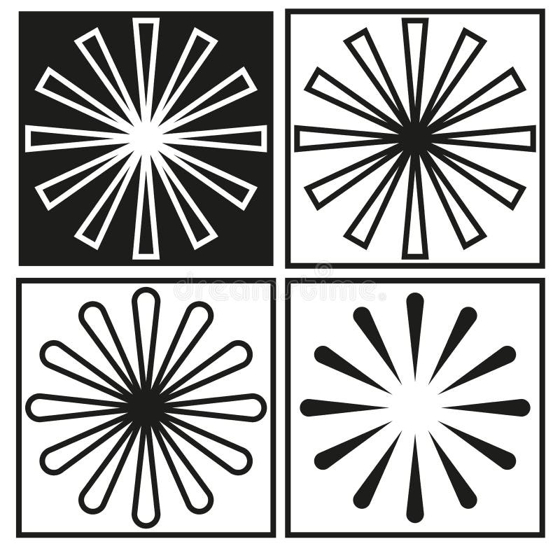 Linear Circle of Lines. Geometric Element. Vector Illustration. Stock ...