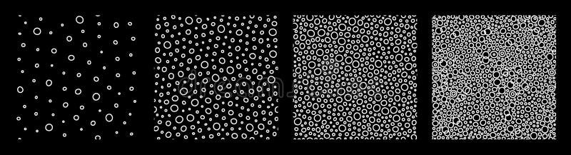 Linear Circles Background, Seamless Patterns. Vector Simple Repeatable ...