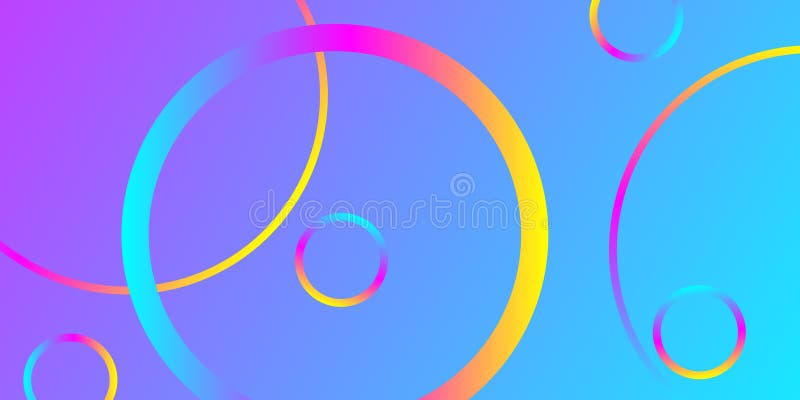 Linear Circles Pattern with Trendy Gradient, Abstract Composition on ...
