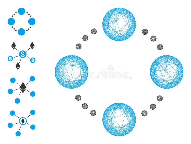 Linear Circular Relations Vector Mesh Stock Vector - Illustration of ...