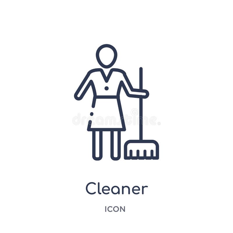 Linear Cleaner Uniform Icon from Cleaning Outline Collection. Thin Line ...