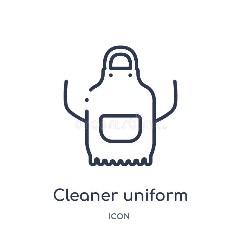Linear Cleaner Uniform Icon from Cleaning Outline Collection. Thin Line ...