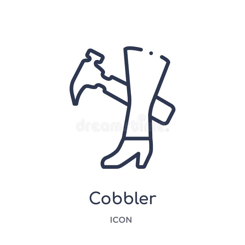 Cobbler Icon Vector Isolated on White Background, Cobbler Sign , Sign ...