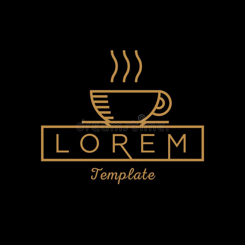 Linear Coffee Cup Sign Vector Design Stock Vector - Illustration of ...