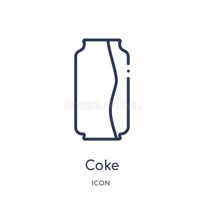 Outline Coke Vector Icon. Isolated Black Simple Line Element ...