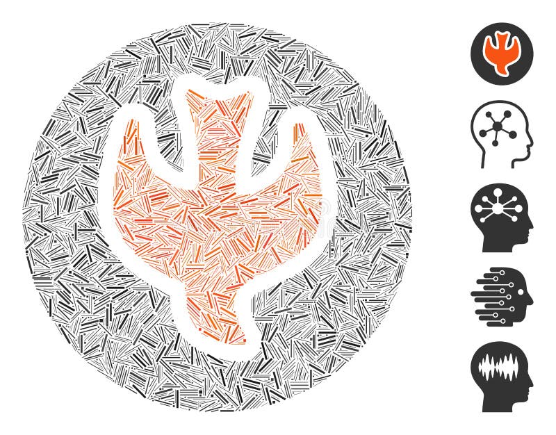 Line Falling Soul Icon Vector Collage Stock Illustration - Illustration ...