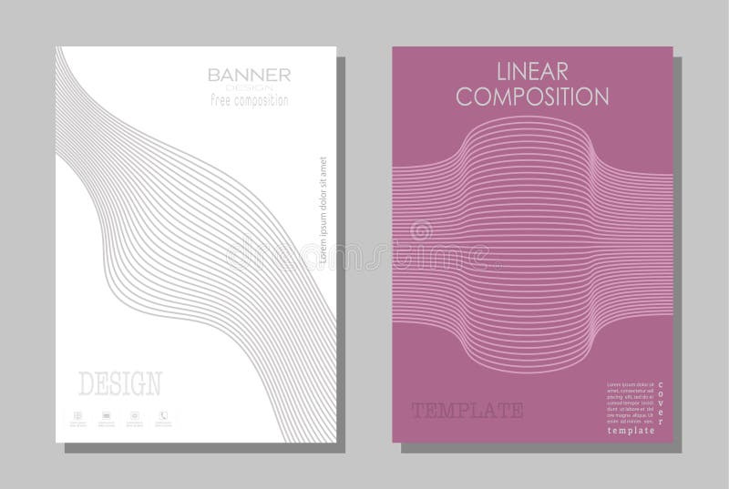 Linear Composition. a Set of Layouts for the Design of Banners, Posters ...
