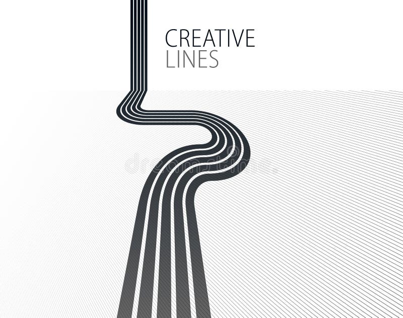Linear Composition Vector Road To Horizon, Abstract Background with ...