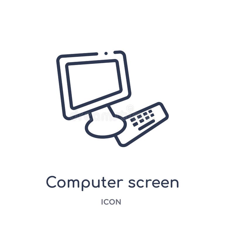 Computer Outline Screen Stock Illustrations – 93,373 Computer Outline ...