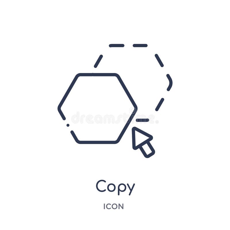 Linear Copy Icon from Geometry Outline Collection. Thin Line Copy Icon ...