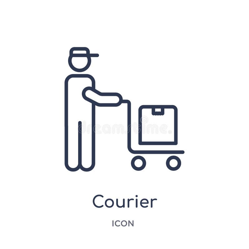 Courier Icon in Trendy Design Style. Courier Icon Isolated on White ...