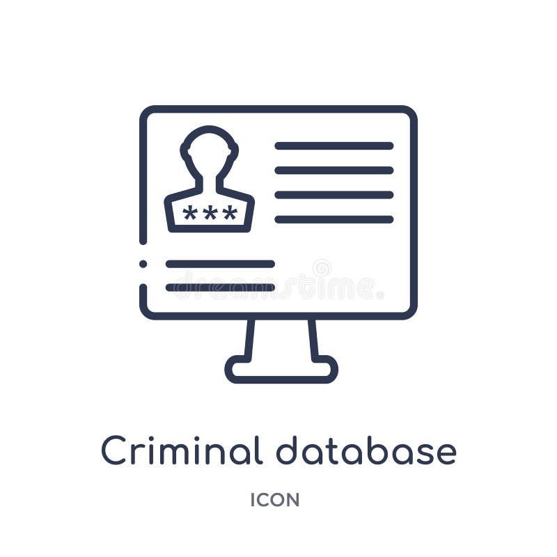 Criminal Database Icon. Trendy Flat Vector Criminal Database Icon on ...
