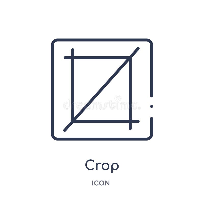 Linear Crop Icon from Edit Outline Collection. Thin Line Crop Vector ...