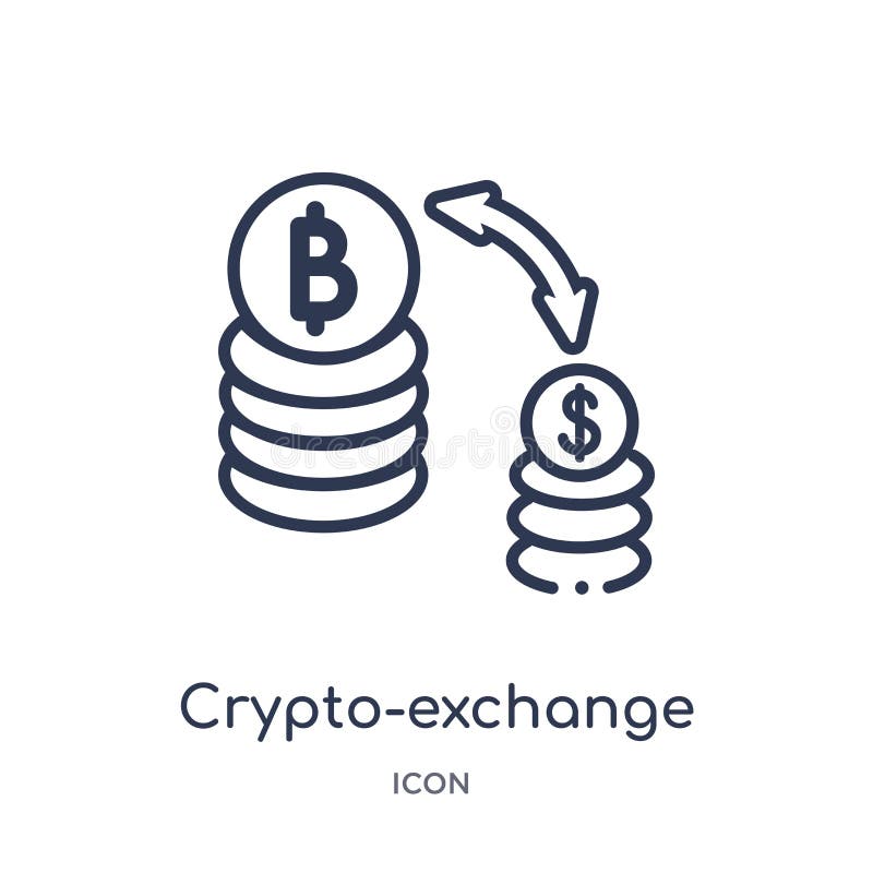 Crypto-exchange Icon In Trendy Design Style. Crypto-exchange Icon ...