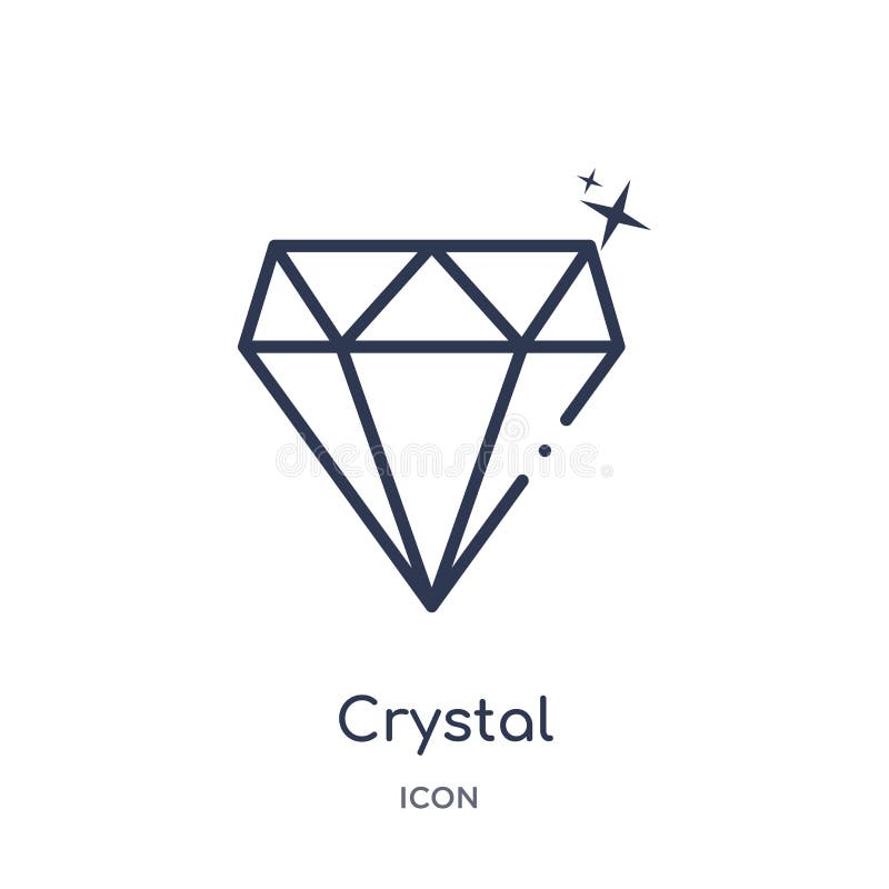 Linear Crystal Icon. Geometric Structure Black Symbol Stock Vector ...