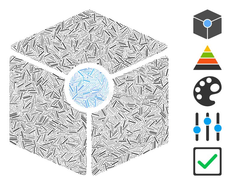 Linear Cube Vertex Icon Vector Collage Stock Illustrations – 3 Linear ...