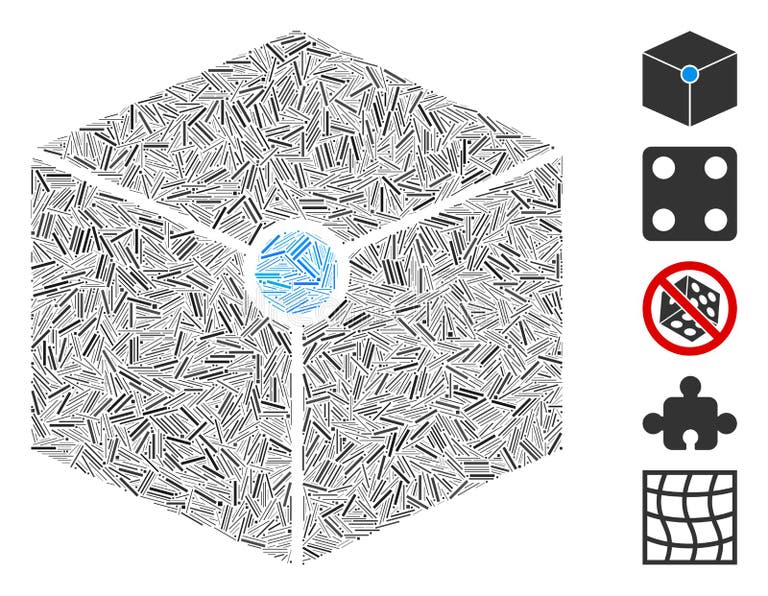 Linear Cube Vertex Icon Vector Collage Stock Illustrations – 3 Linear ...