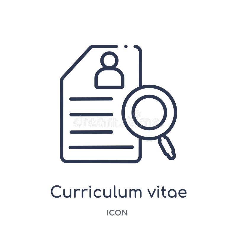Outline Curriculum Vector Icon. Isolated Black Simple Line Element ...