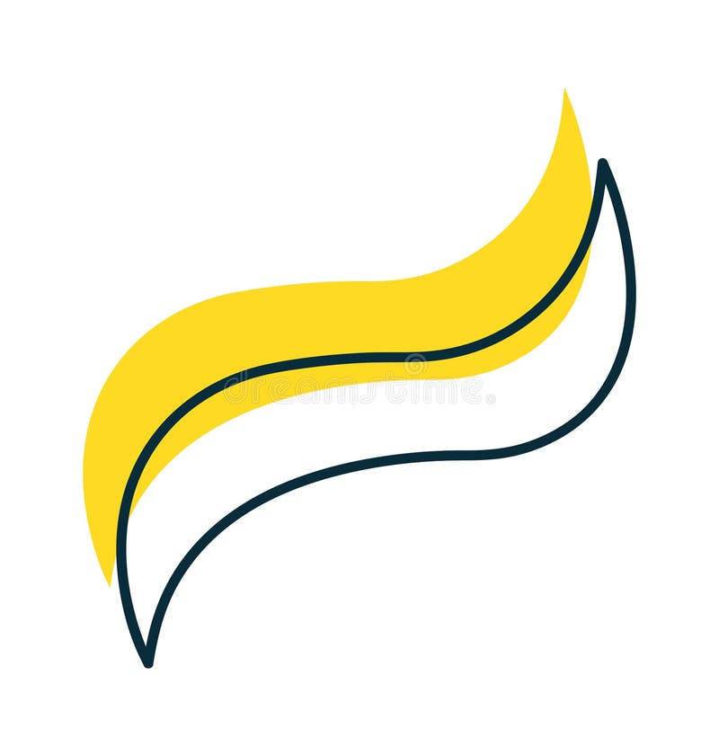 Linear Curved Shape stock vector. Illustration of graphic - 279342539