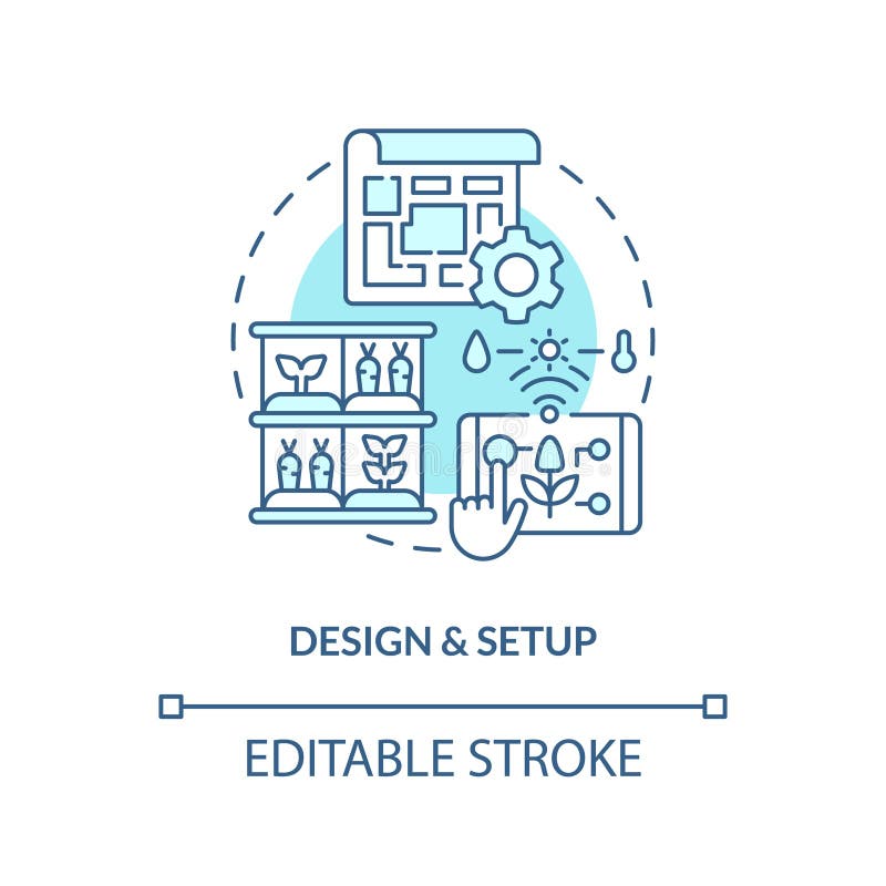Linear Customizable Design and Setup Icon Concept Stock Vector ...