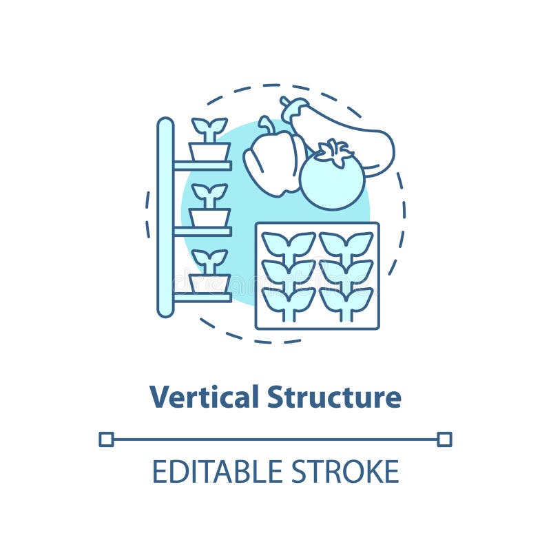 Linear Customizable Vertical Structure Icon Concept Stock Vector ...