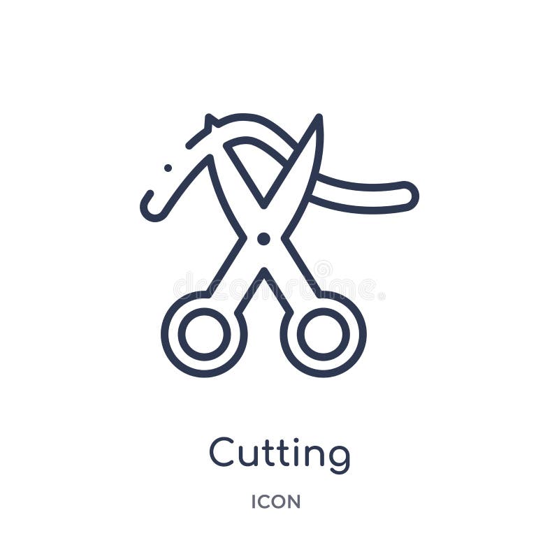 Linear Cutting Icon from Creative Process Outline Collection. Thin Line ...