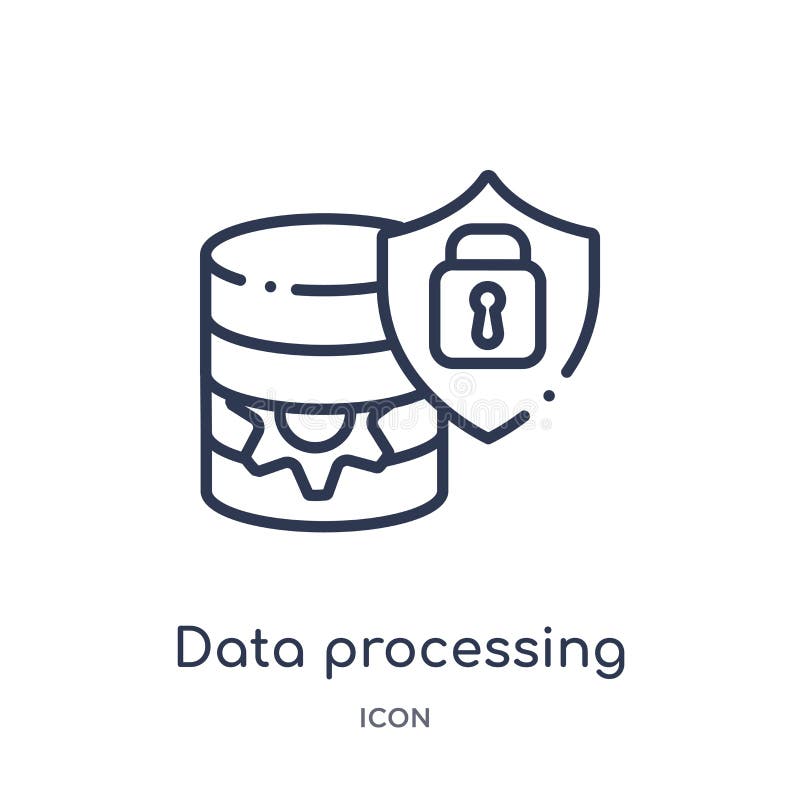 Linear Data Streaming Icon From Internet Security And Networking Outline Collection Thin Line