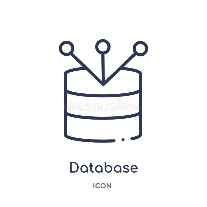 Linear Database Interconnected Icon from Business and Analytics Outline ... Linear Database Interconnected Icon from Business and Analytics Outline ...
