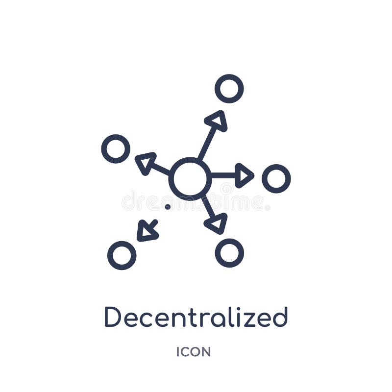 Decentralized Icon. Trendy Flat Vector Decentralized Icon on White ...