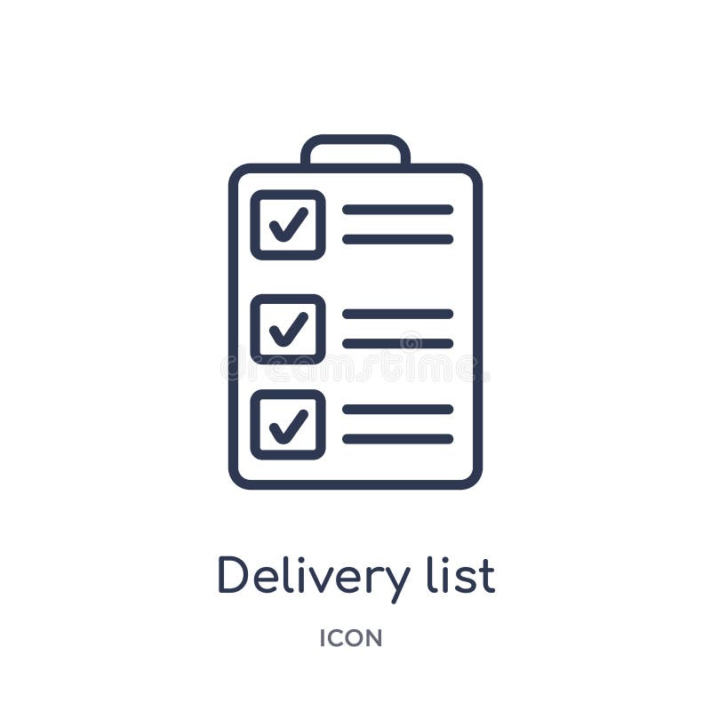 Linear Delivery List Icon from Delivery and Logistic Outline Collection ...
