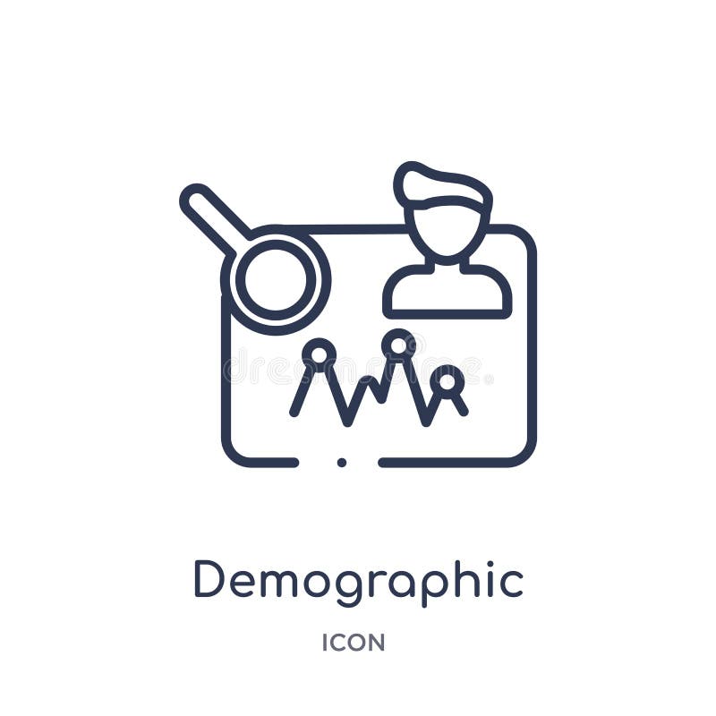 Demographic Icon Vector Isolated on White Background, Logo Concept of ...