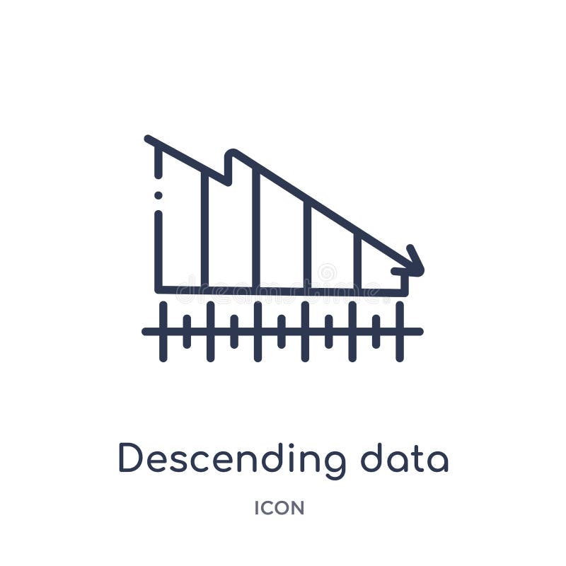Linear Descending Data Analytics Line Graphic Icon from Business ...