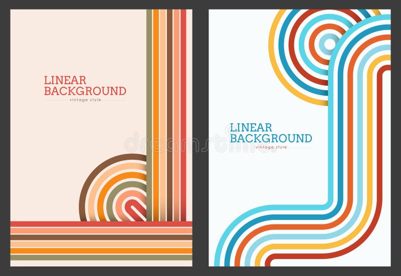 Linear Design in Vintage Style. Abstract Background Stock Vector ...