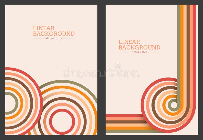 Linear Design in Vintage Style. Abstract Background Stock Vector ...