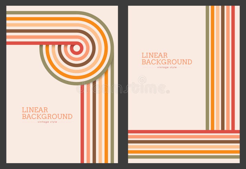 Linear Design in Vintage Style. Abstract Background Stock Vector ...