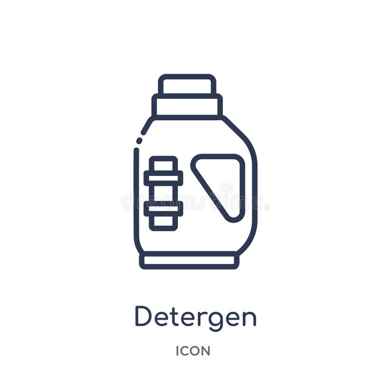Outline Detergen Vector Icon. Isolated Black Simple Line Element ...