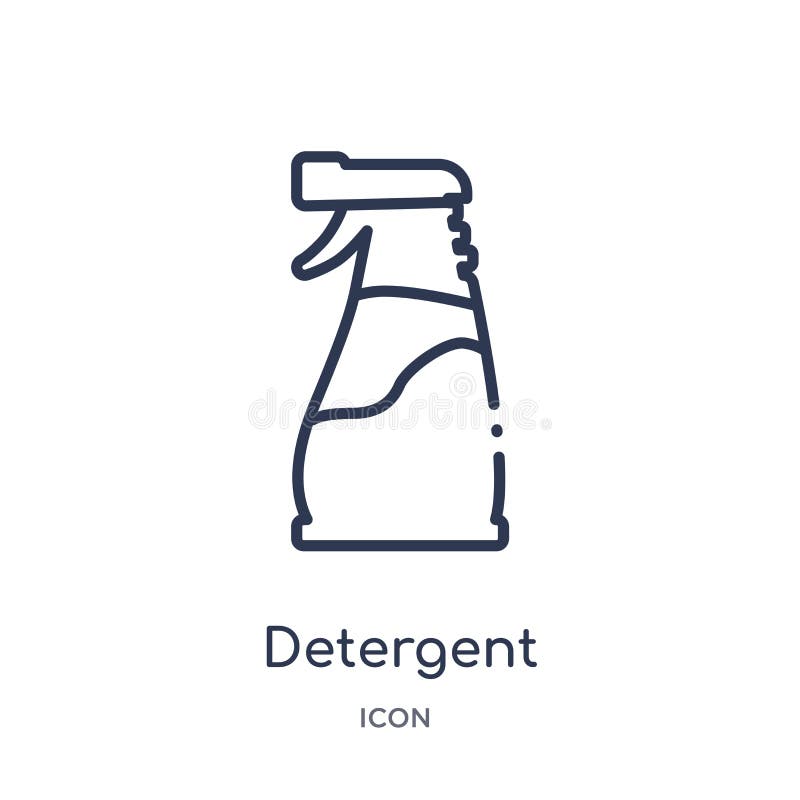 Linear Detergent Icon from Cleaning Outline Collection. Thin Line ...